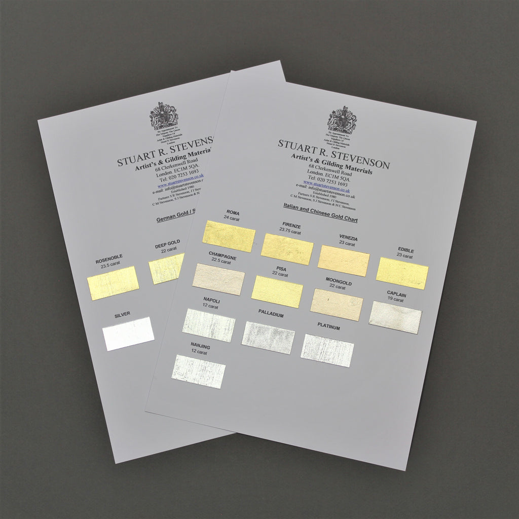Gold Leaf Colour Chart – Stuart R. Stevenson